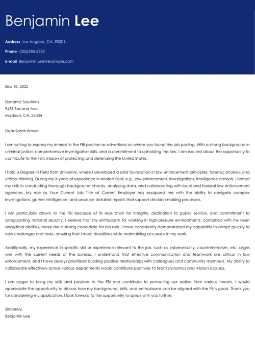 FBI Cover Letter Examples (Comprehensive Guide)